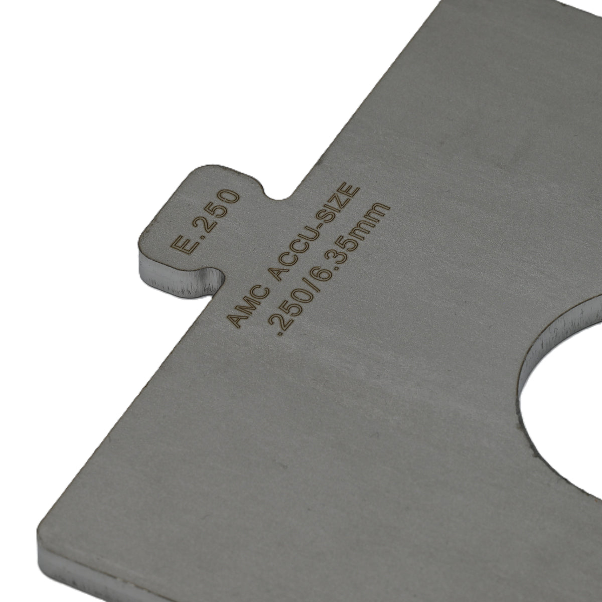 304SS Size E .250" x 6" x 6" Precut Slotted Shim (1) — American Metals ...