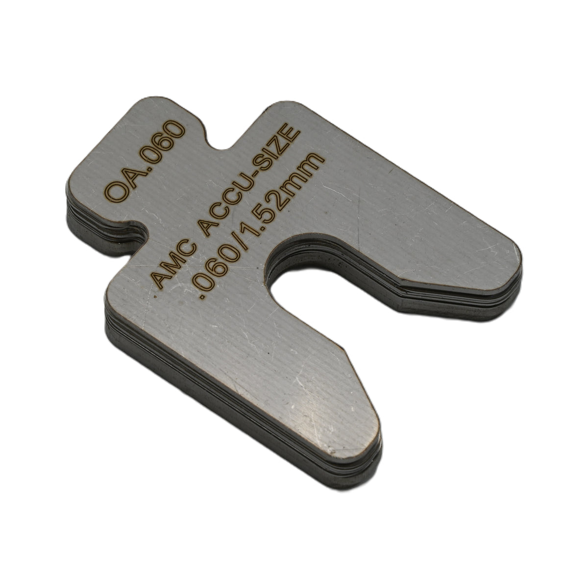 304SS Size OA .060" x 2" x 2" Precut Shim Pack (20) — American Metals Company | metalshims.com